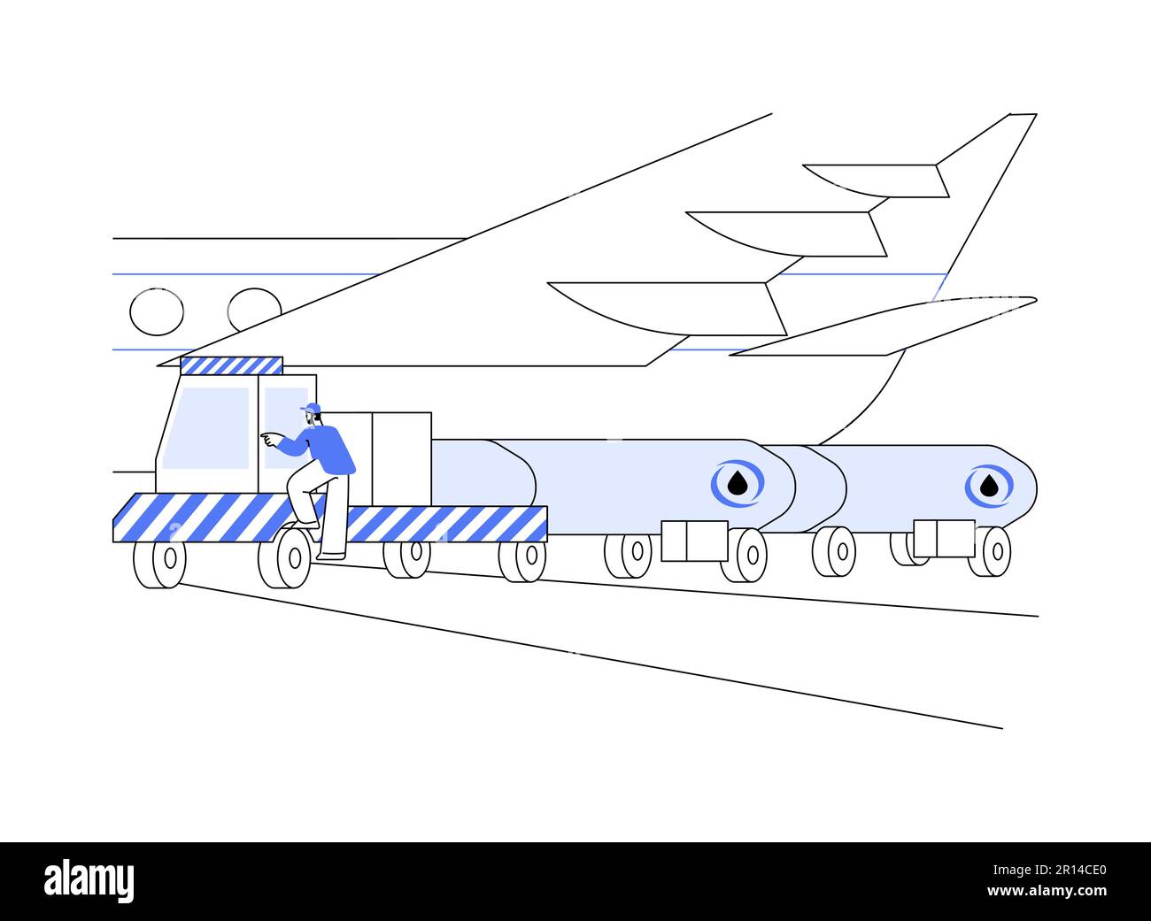 Aircraft refueling abstract concept vector illustration Stock Vector ...