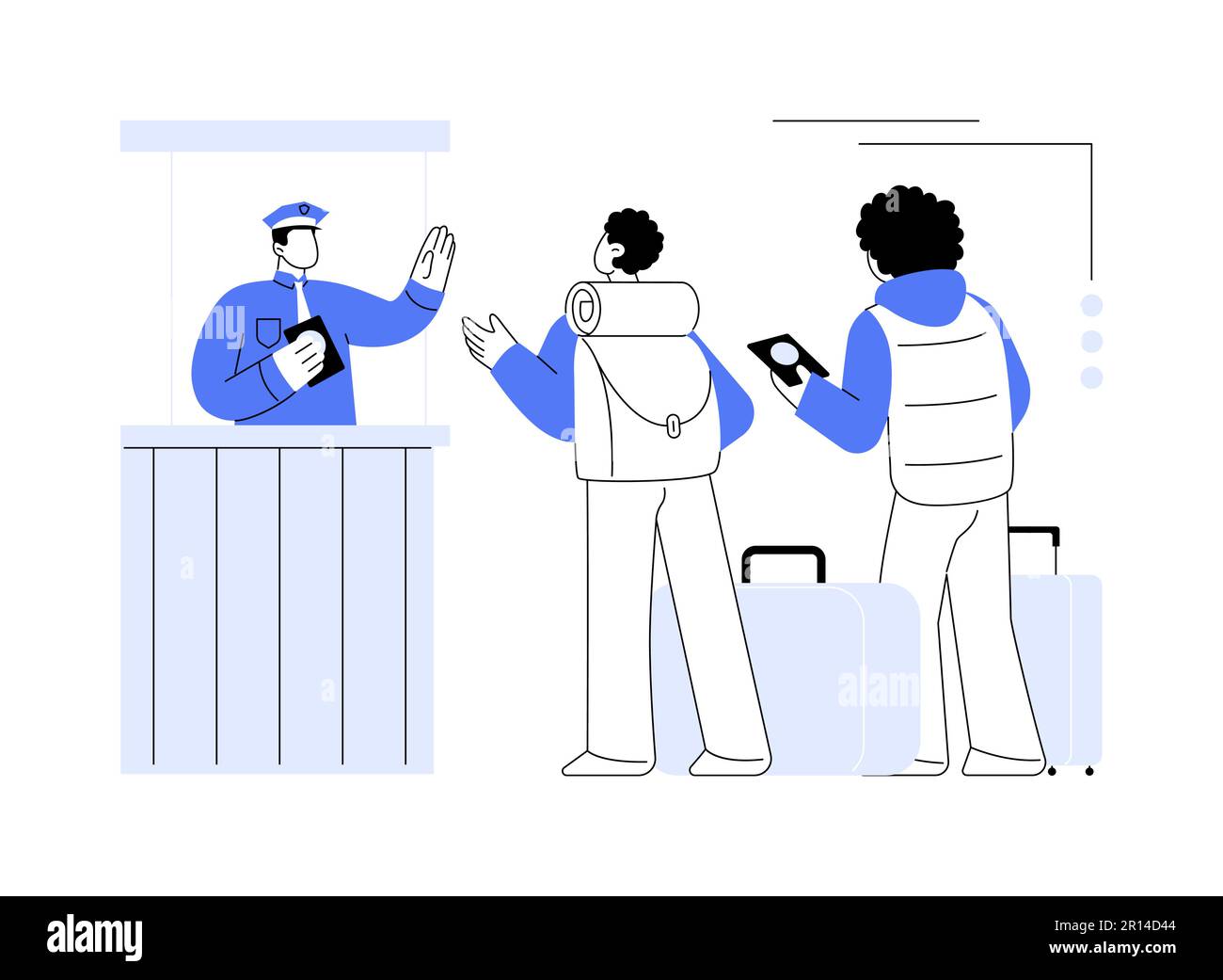 Migration control abstract concept vector illustration Stock Vector ...