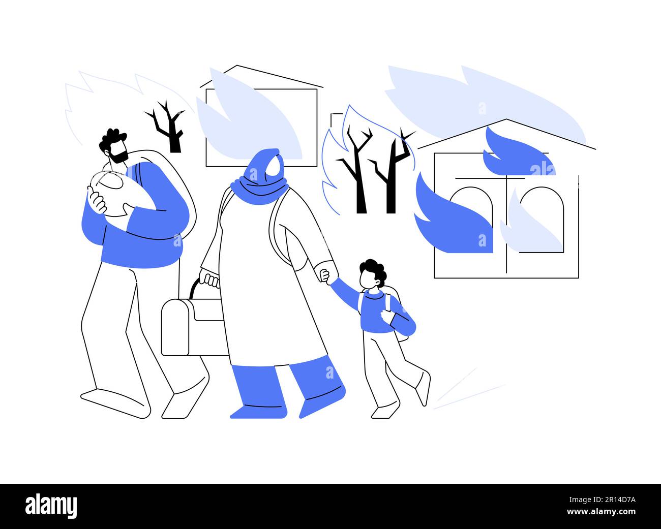 Forced migration abstract concept vector illustration Stock Vector ...