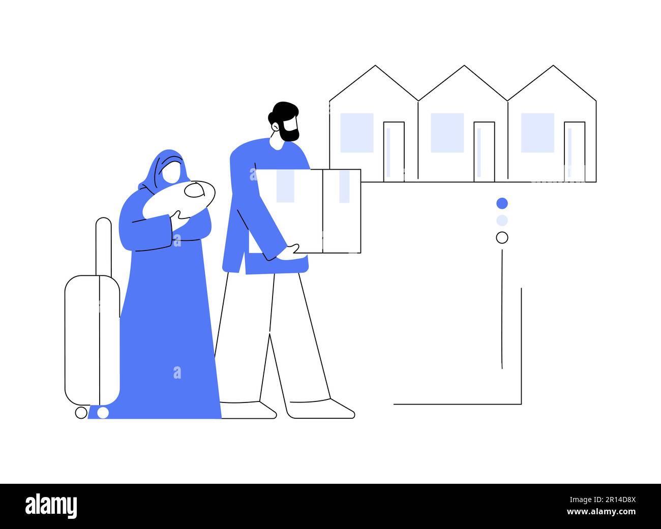 Resettlement of persons abstract concept vector illustration Stock ...