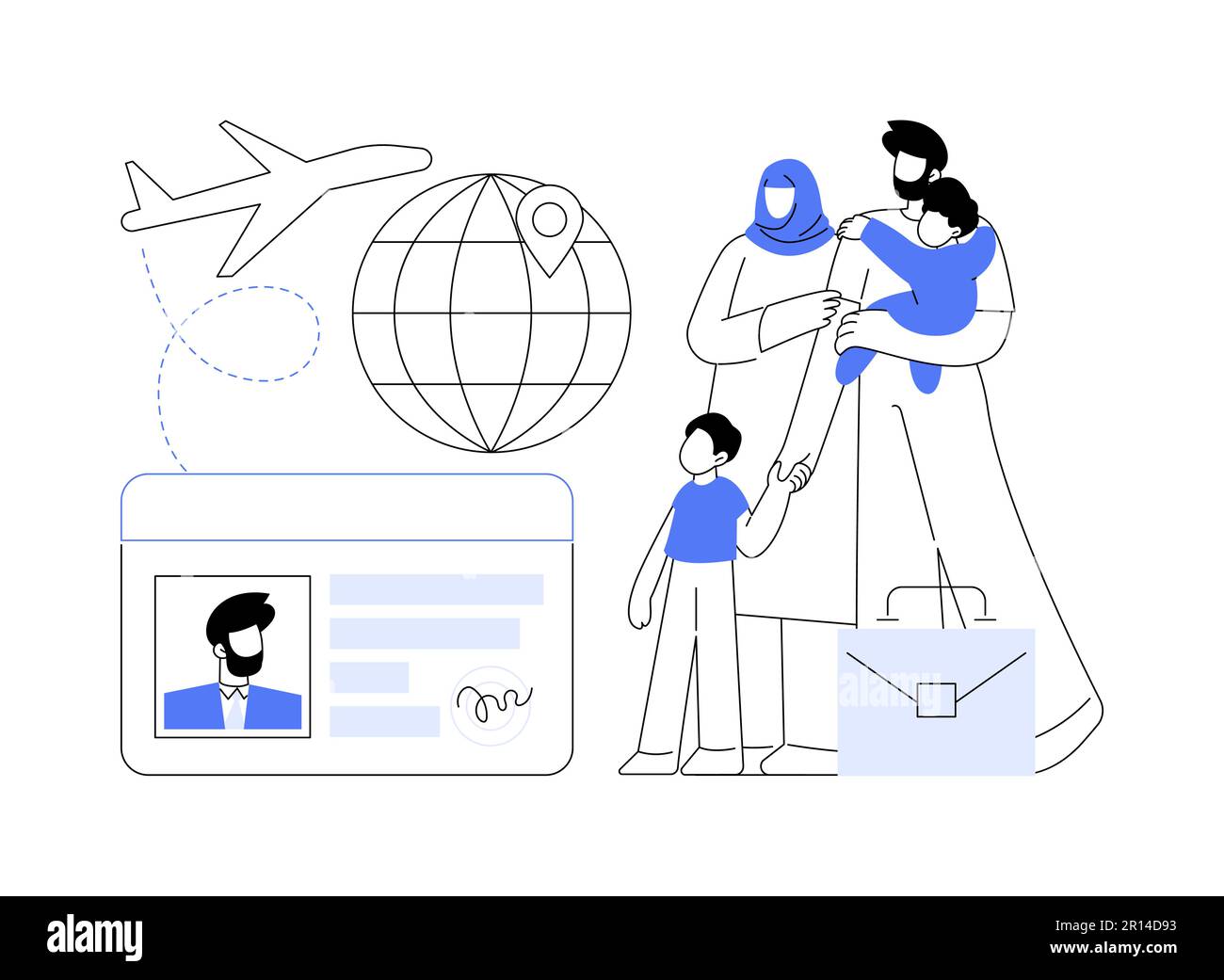 Immigration abstract concept vector illustration Stock Vector Image ...