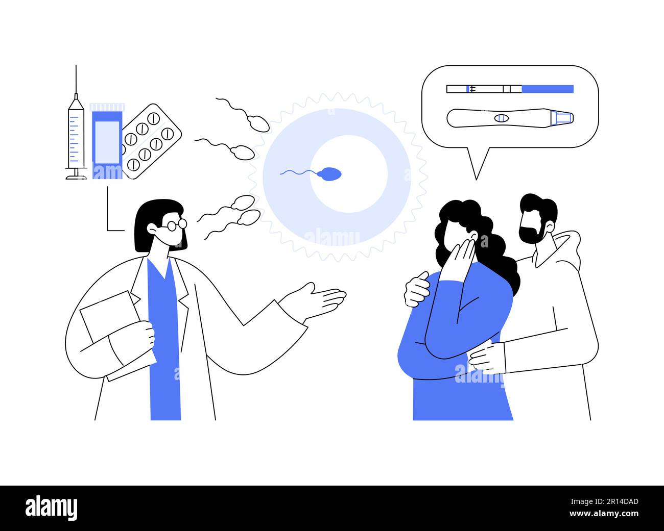 Assisted reproductive technology abstract concept vector illustration ...
