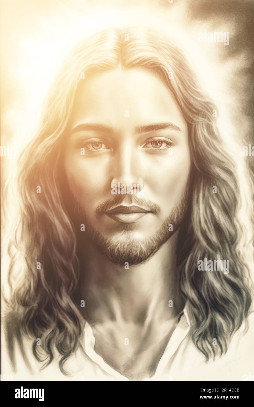Portrait of Jesus Christ, Digital art Stock Photo - Alamy