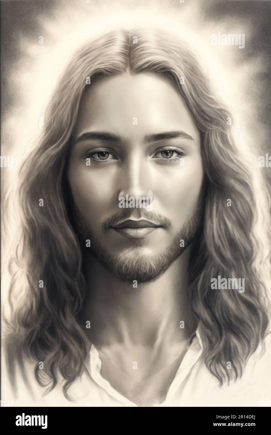 Portrait of Jesus Christ, Digital art Stock Photo - Alamy