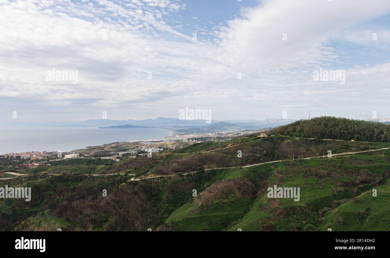Morocco coast and the Spanish city of Ceuta Stock Photo - Alamy