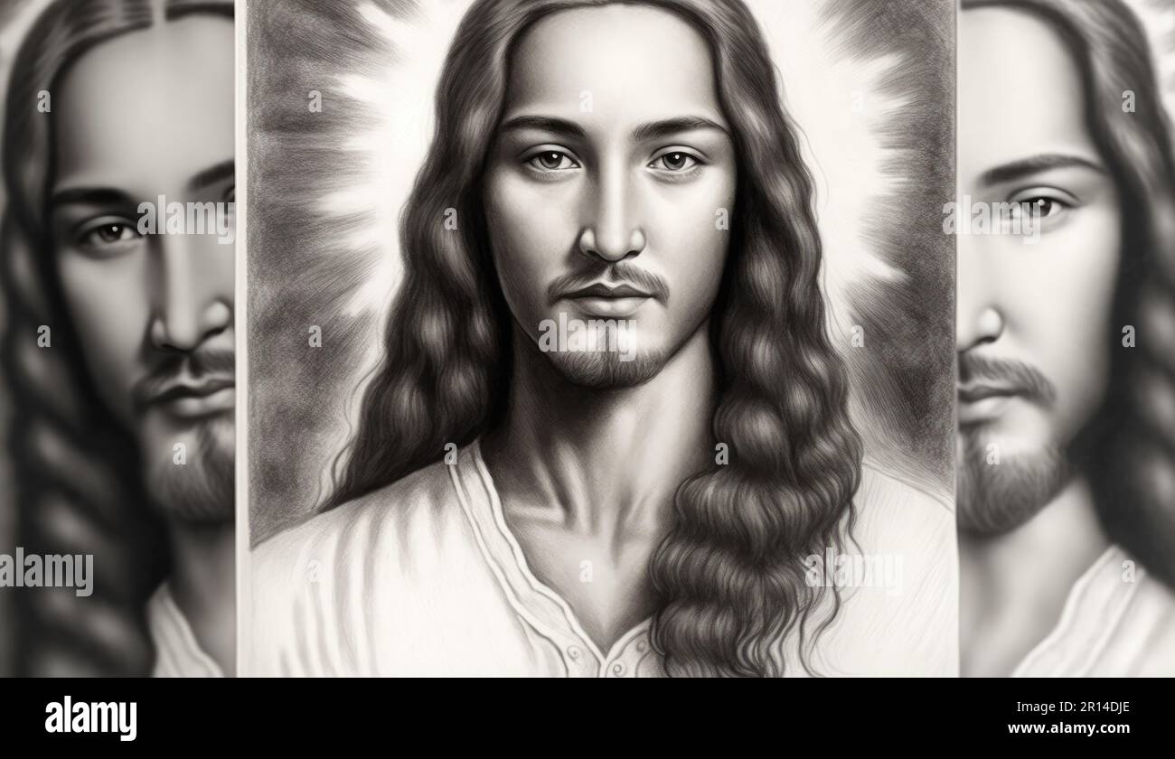 Portrait of Jesus Christ, Digital art Stock Photo - Alamy