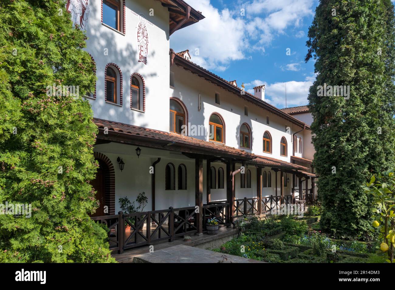 Spring view of Vrachesh Monastery, dedicated to Holy Forty Martyrs of ...
