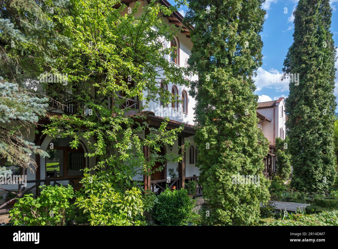 Spring view of Vrachesh Monastery, dedicated to Holy Forty Martyrs of ...