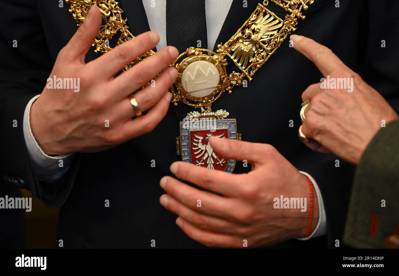 11 May 2023, Hesse, Frankfurt/Main: Frankfurt's new Lord Mayor Mike ...