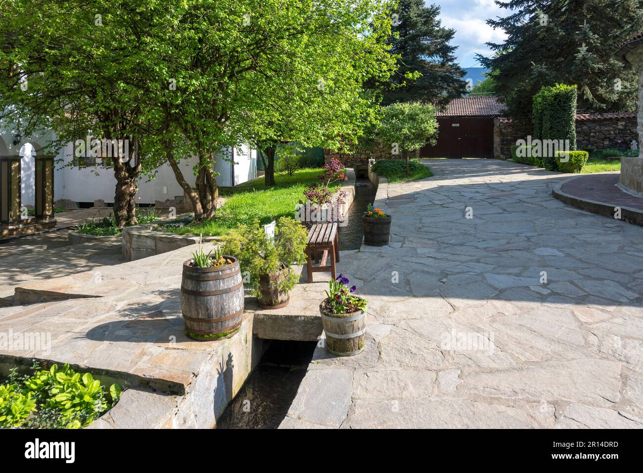 Spring view of Vrachesh Monastery, dedicated to Holy Forty Martyrs of ...