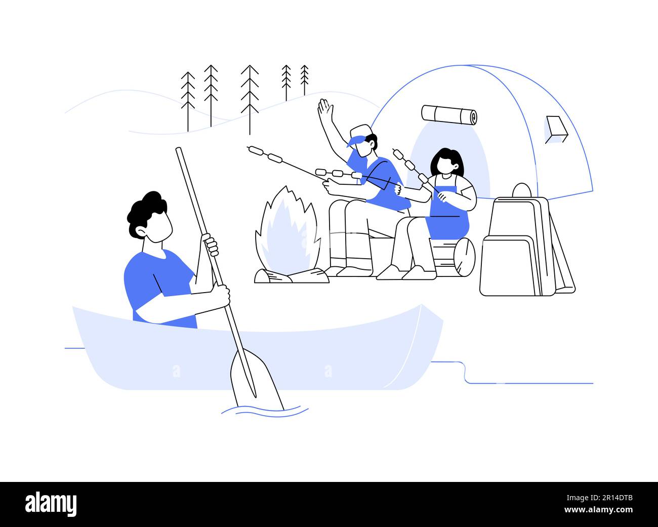 Summer camp abstract concept vector illustration Stock Vector Image ...