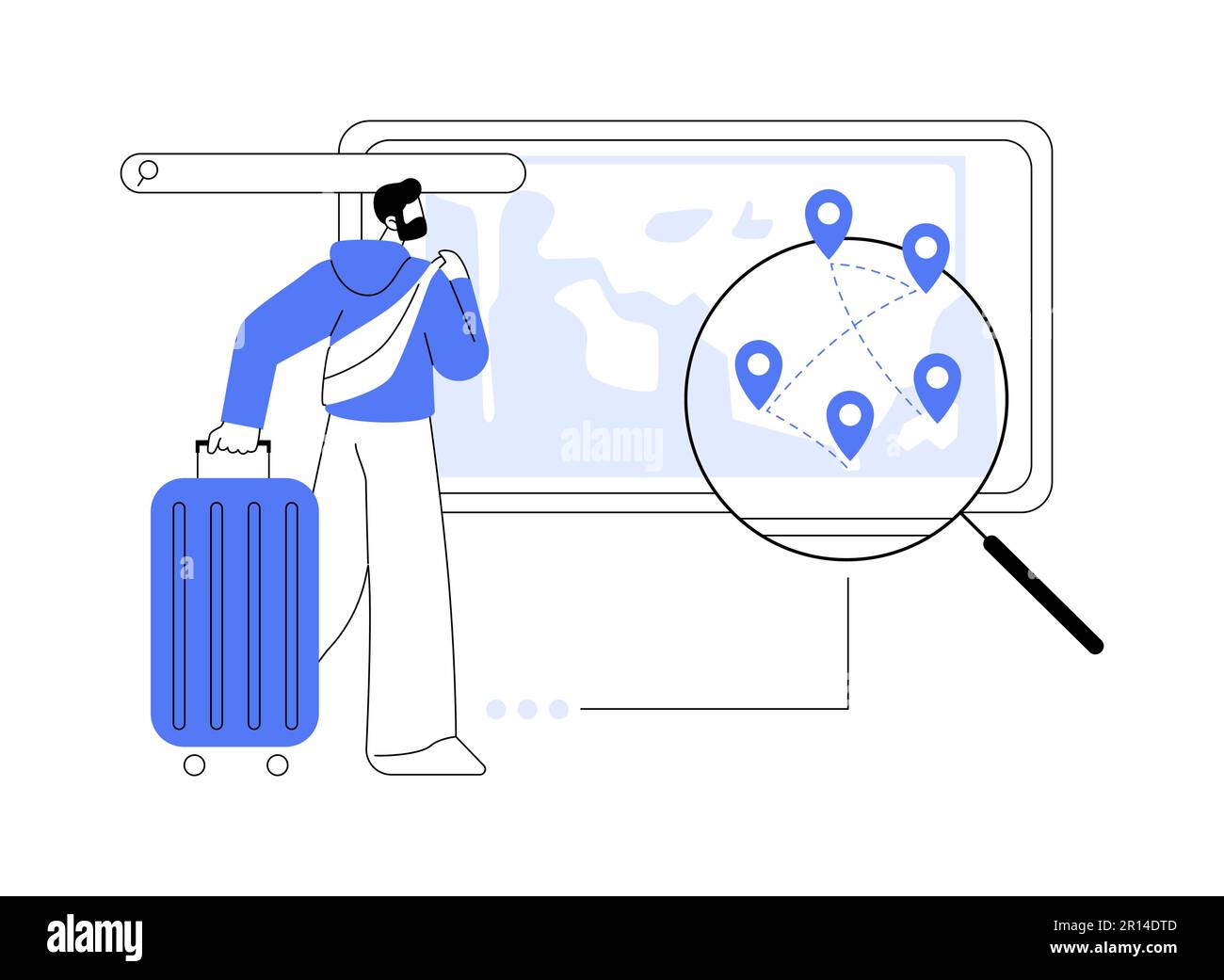 Tour navigator abstract concept vector illustration Stock Vector Image ...