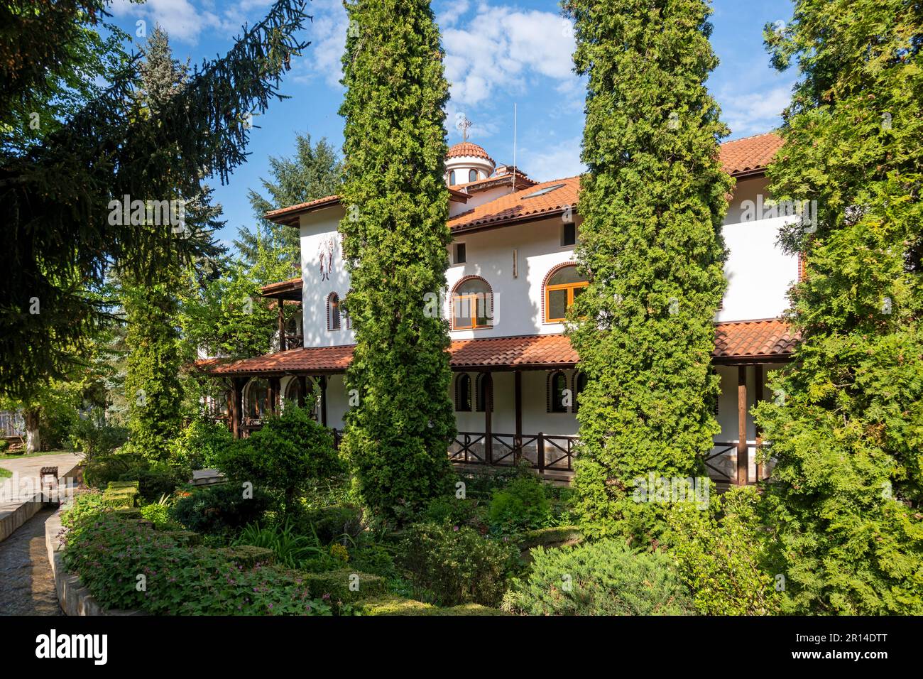 Spring view of Vrachesh Monastery, dedicated to Holy Forty Martyrs of ...