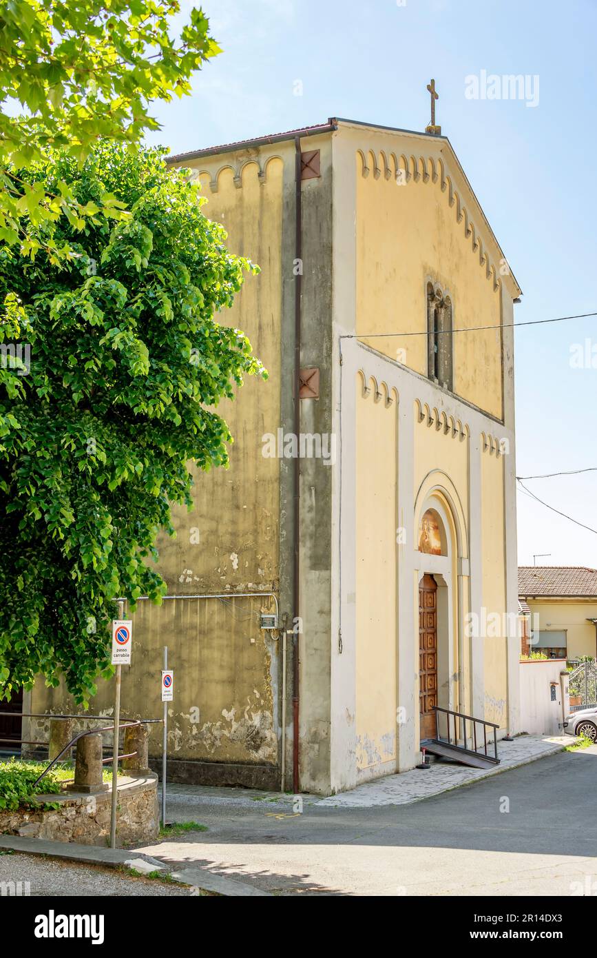 The facade of the church of Santo Stefano Protomartire in Cascine di ...