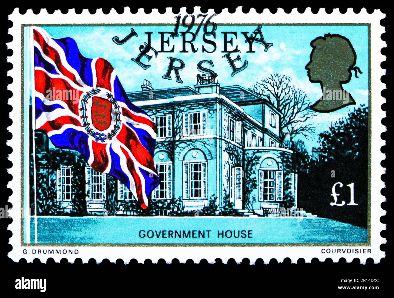 MOSCOW, RUSSIA - APRIL 08, 2023: Postage stamp printed in Jersey shows ...