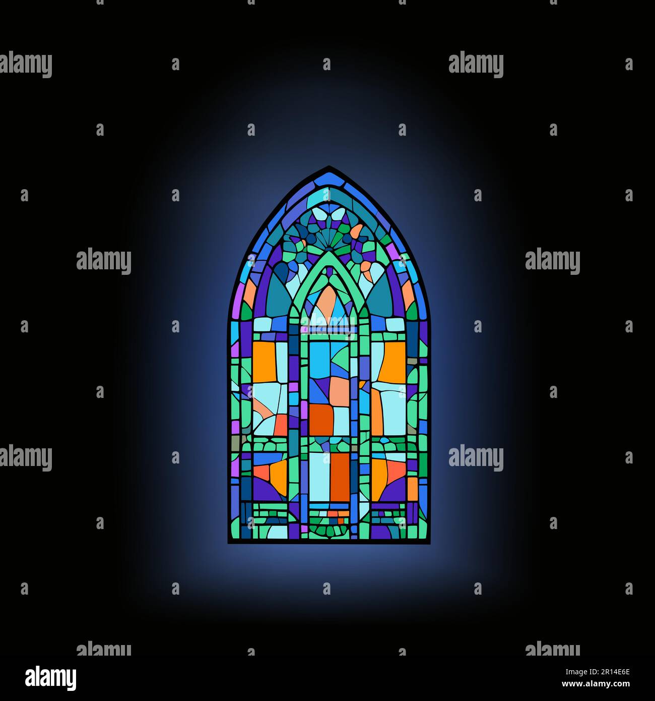 Catholic or Christian decorations.Church panes decorated with colored ...