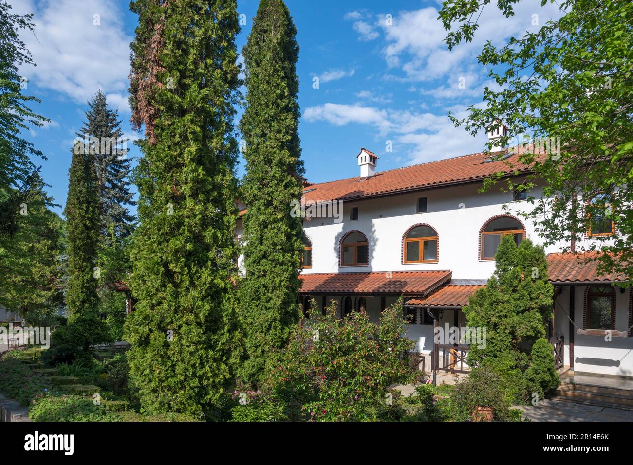 Spring view of Vrachesh Monastery, dedicated to Holy Forty Martyrs of ...