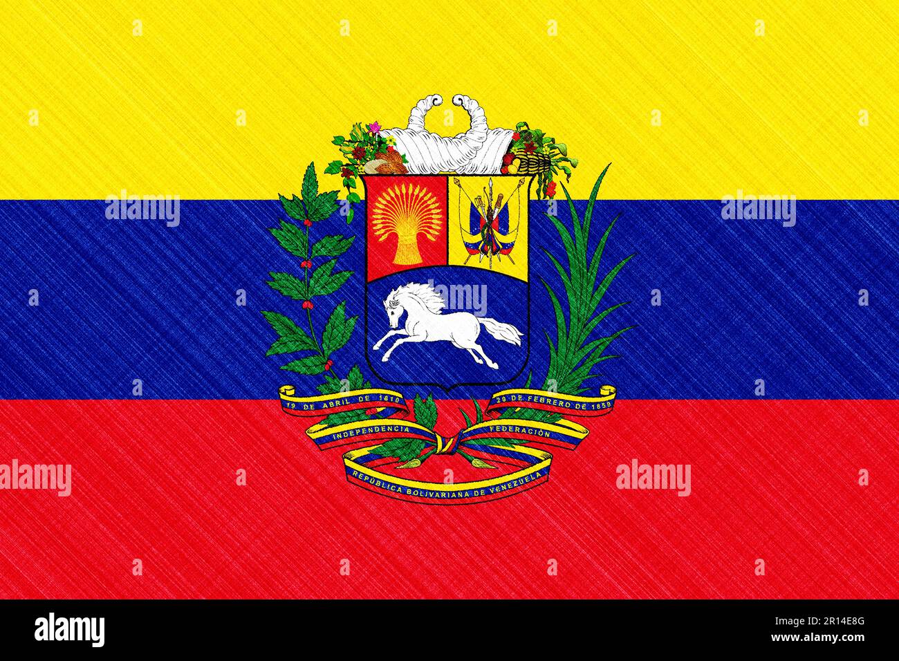 Flag of the Venezuela on a textured background. Concept collage Stock ...