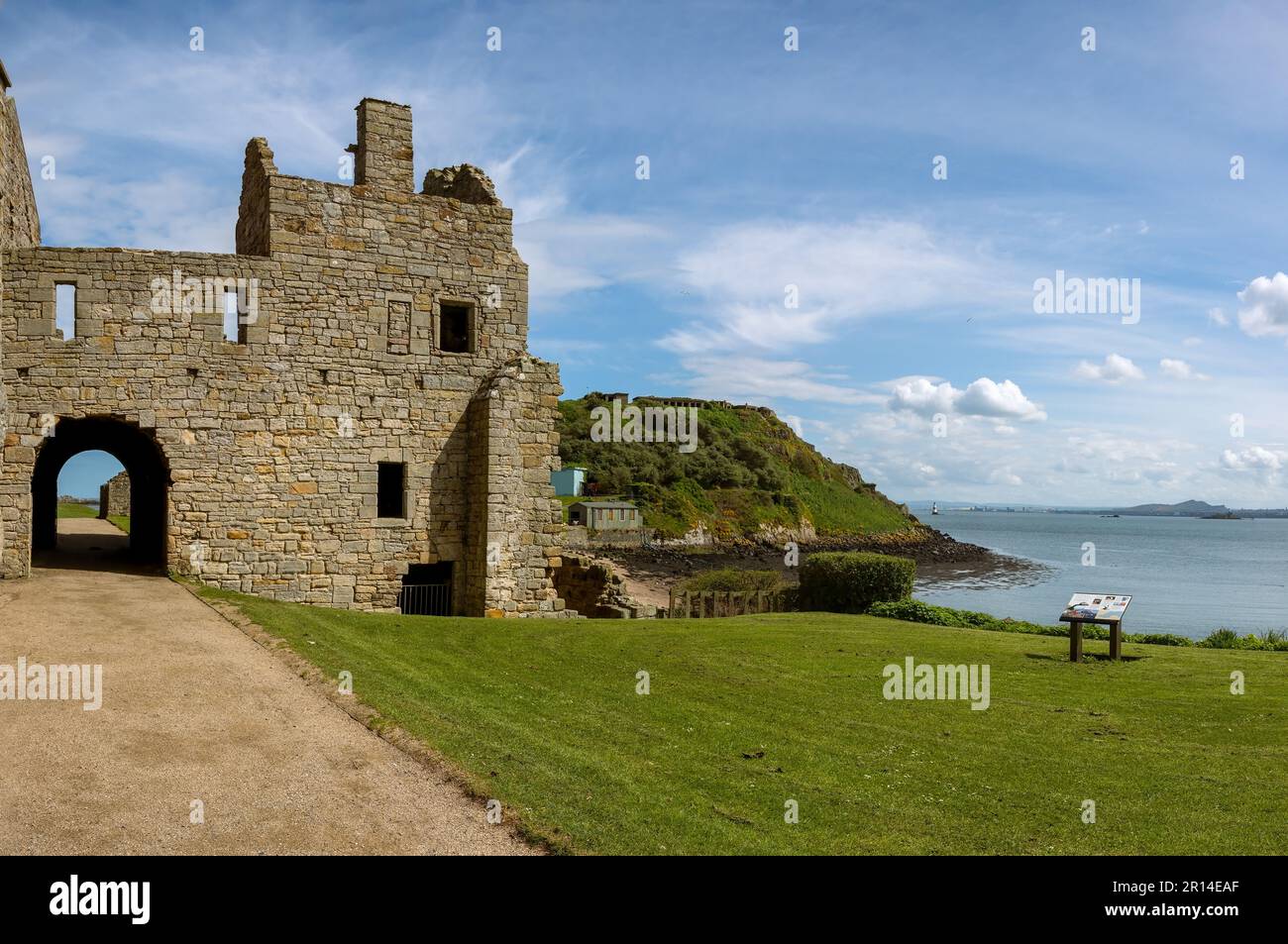 Ruins of Inchcolm Abbey on Inchcolm Island, Scotland, UK Stock Photo ...