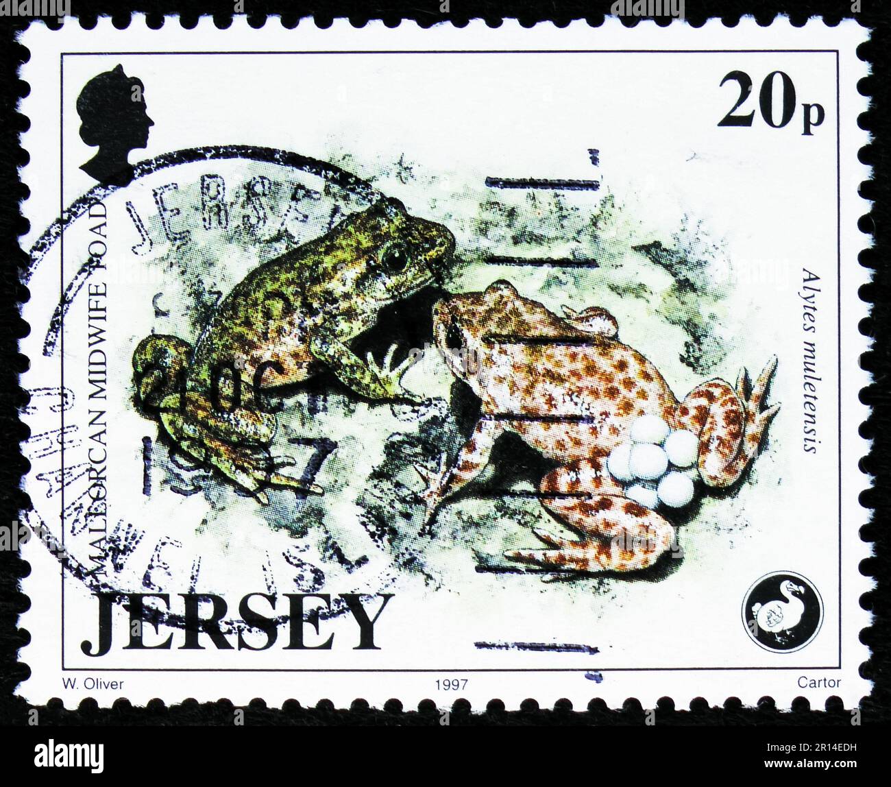 MOSCOW, RUSSIA - APRIL 08, 2023: Postage stamp printed in Jersey shows ...