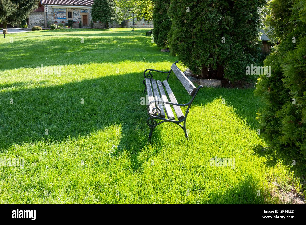 Spring view of Vrachesh Monastery, dedicated to Holy Forty Martyrs of ...