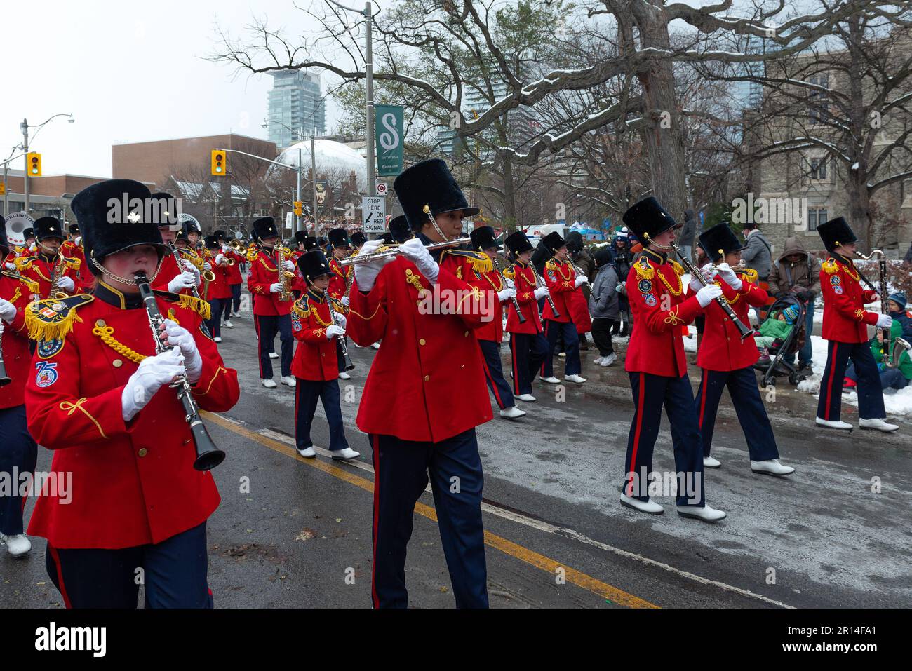 Toronto, ON, Canada – November 20, 2022: People take part in the 118th ...