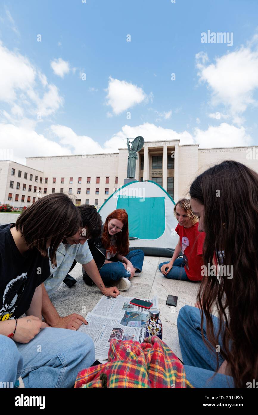 Protest for Affordable Student Housing at Sapienza University: Students ...