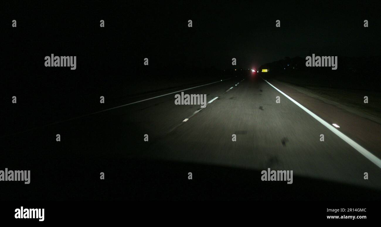 Driving on desert highway night hi-res stock photography and images - Alamy