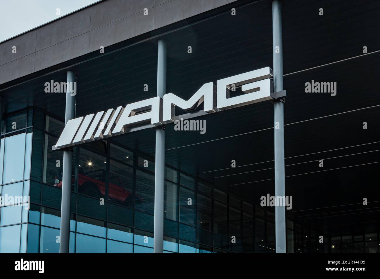 Wroclaw, Poland - April 4, 2023: Mercedes AMG company building Stock ...