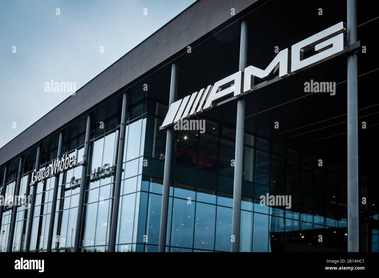 Wroclaw, Poland - April 4, 2023: Mercedes AMG company building Stock ...