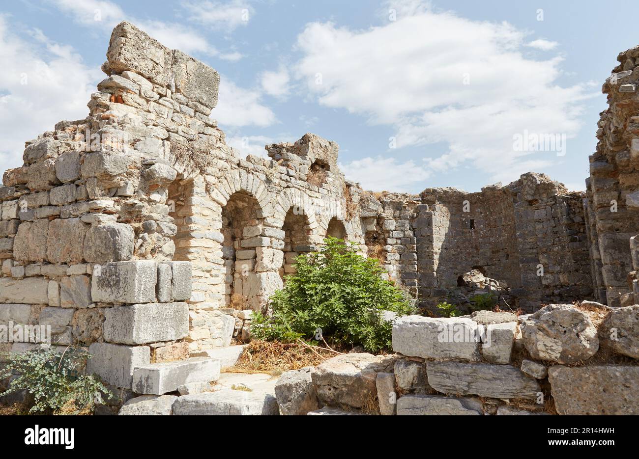 The Ancient Ionian Ruins of Priene in Aydin Province, Turkey Stock ...