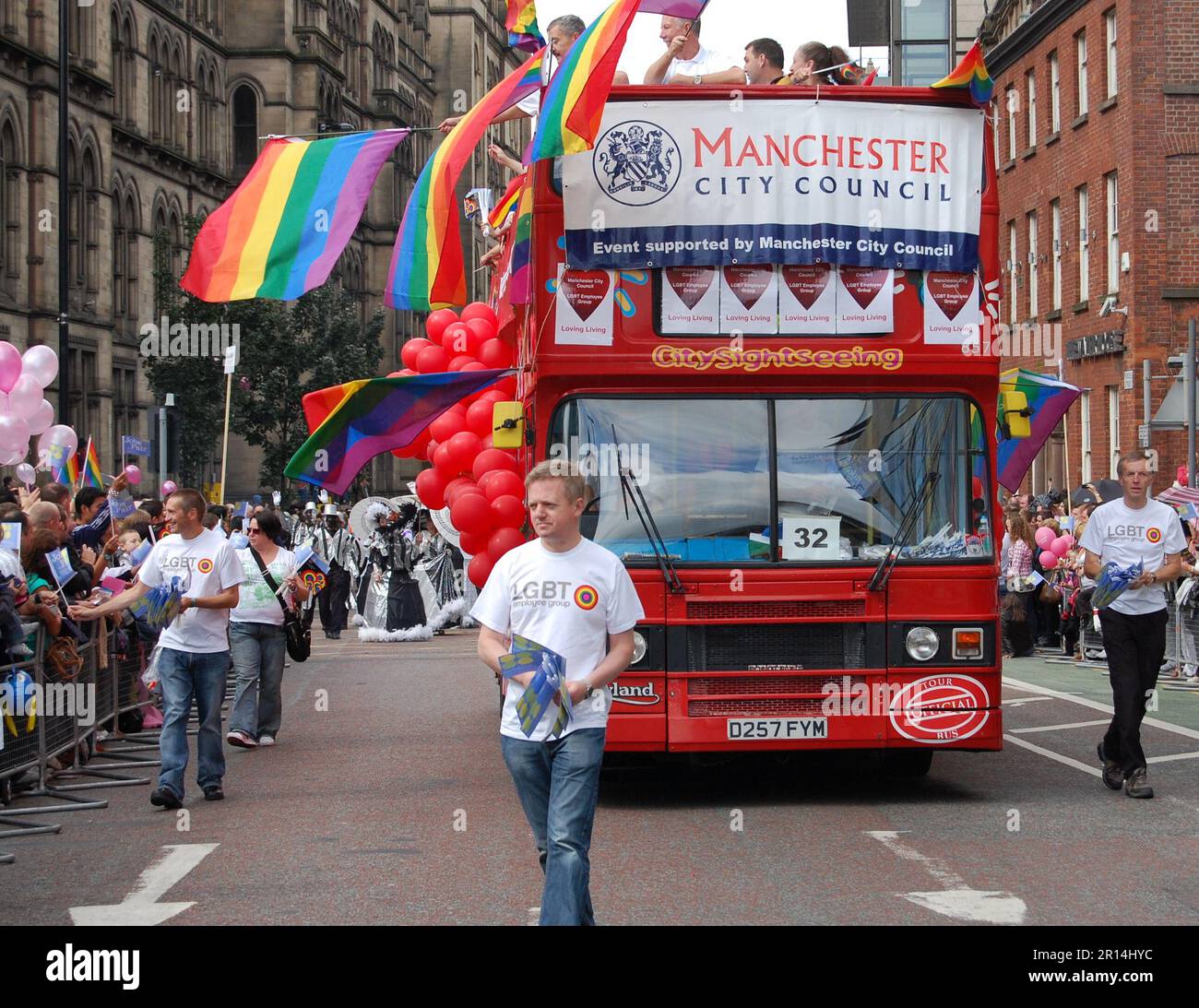 Manchester City Council open top Bus at the Lesbian, Gay, Bisexual ...