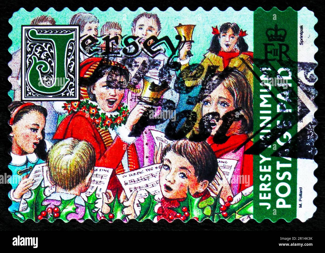 MOSCOW, RUSSIA - APRIL 08, 2023: Postage stamp printed in Jersey shows ...