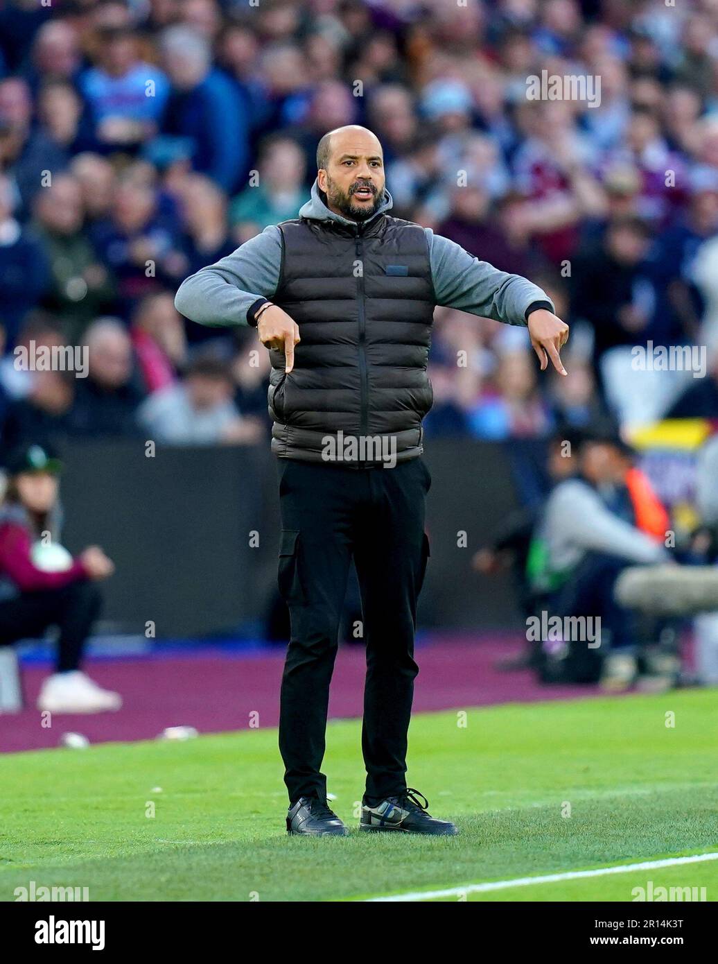 AZ Alkmaar manager Pascal Jansen gestures on the touchline during the ...