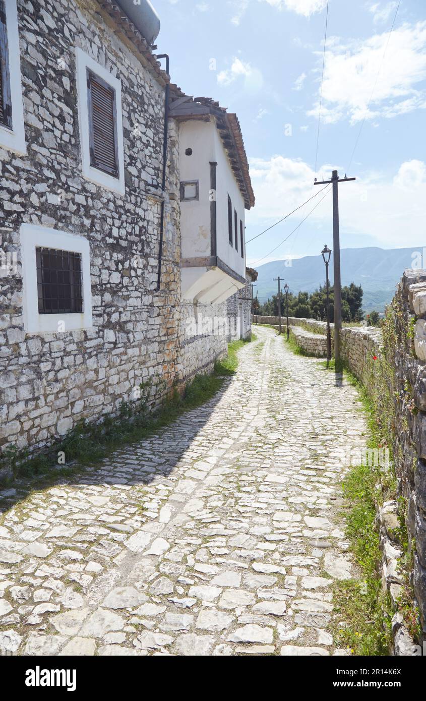 The Medieval Berat Castle in central Albania Stock Photo - Alamy