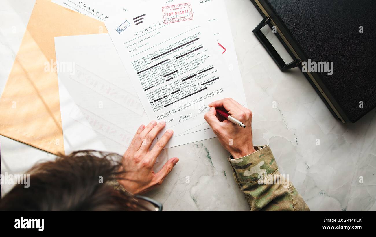 Army classified document hi-res stock photography and images - Alamy
