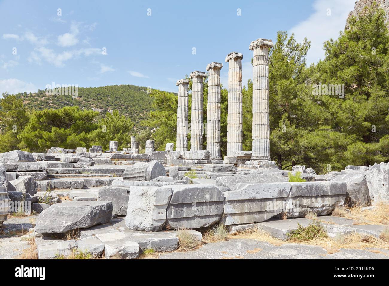 The Ancient Ionian Ruins of Priene in Aydin Province, Turkey Stock ...
