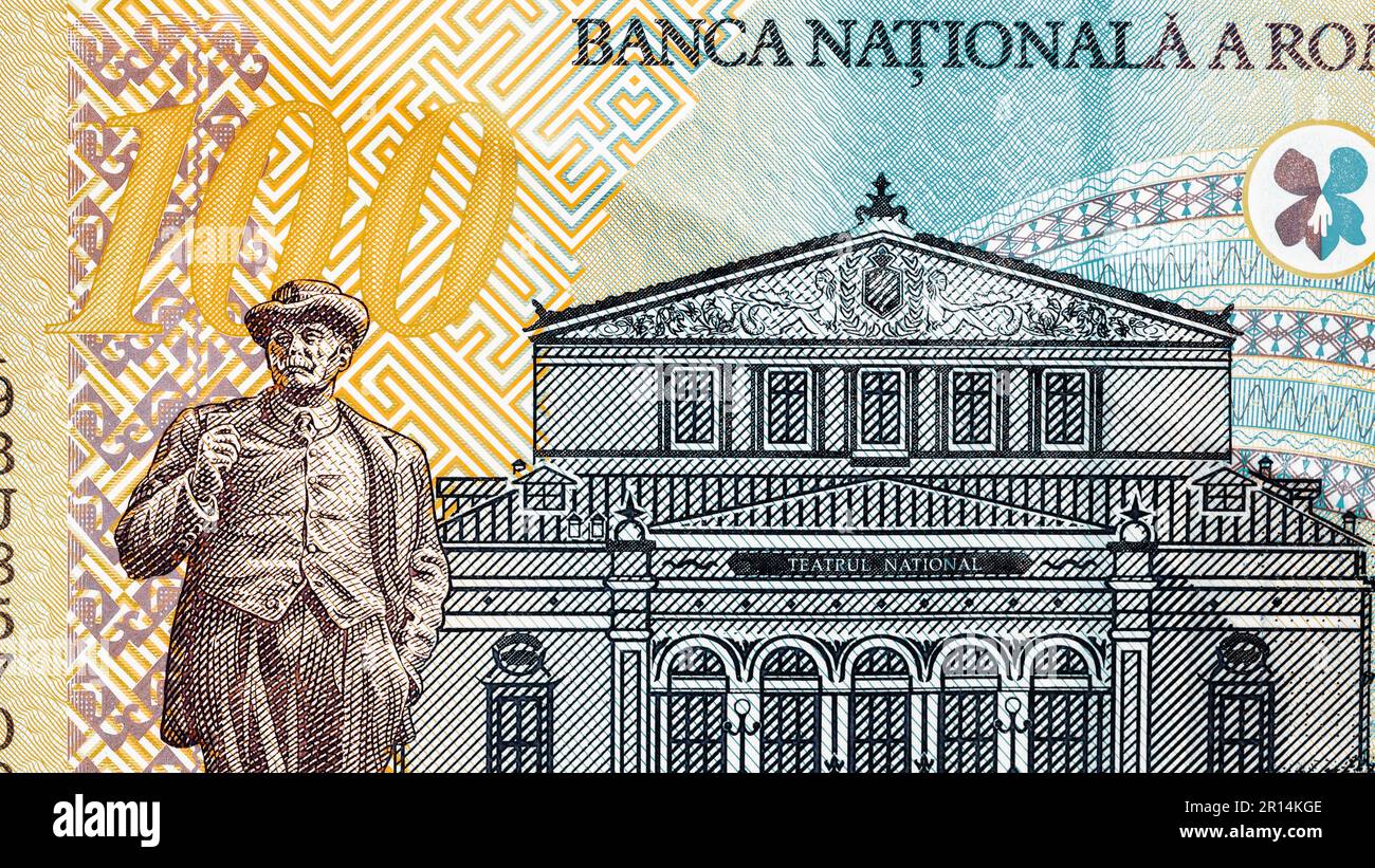 Romanian LEI Currency Banknote. RON Money European Currency Stock Photo ...