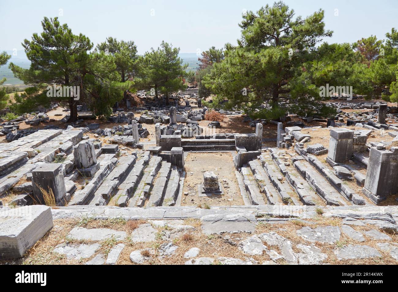 The Ancient Ionian Ruins of Priene in Aydin Province, Turkey Stock ...