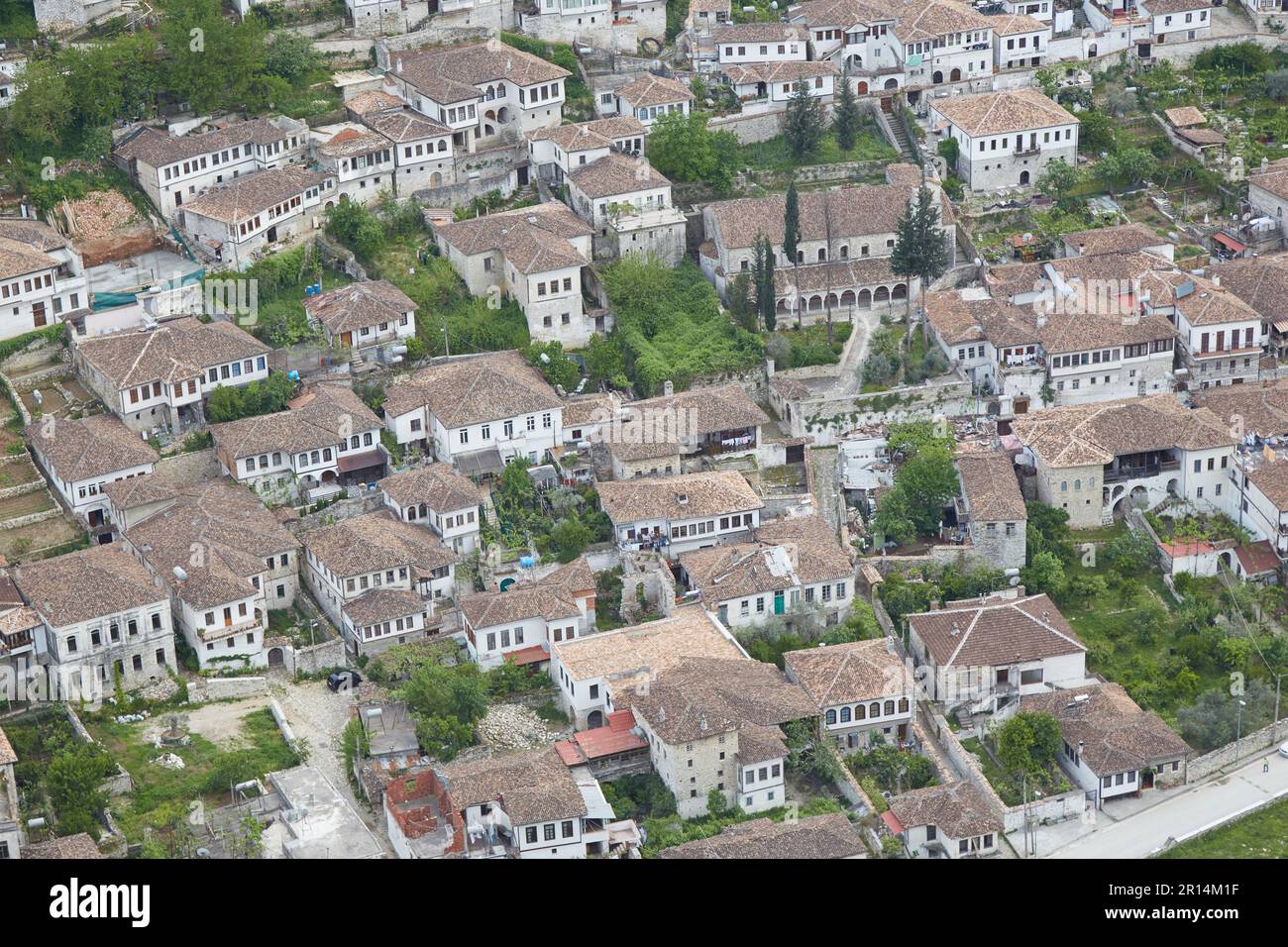 The Medieval Berat Castle in central Albania Stock Photo - Alamy