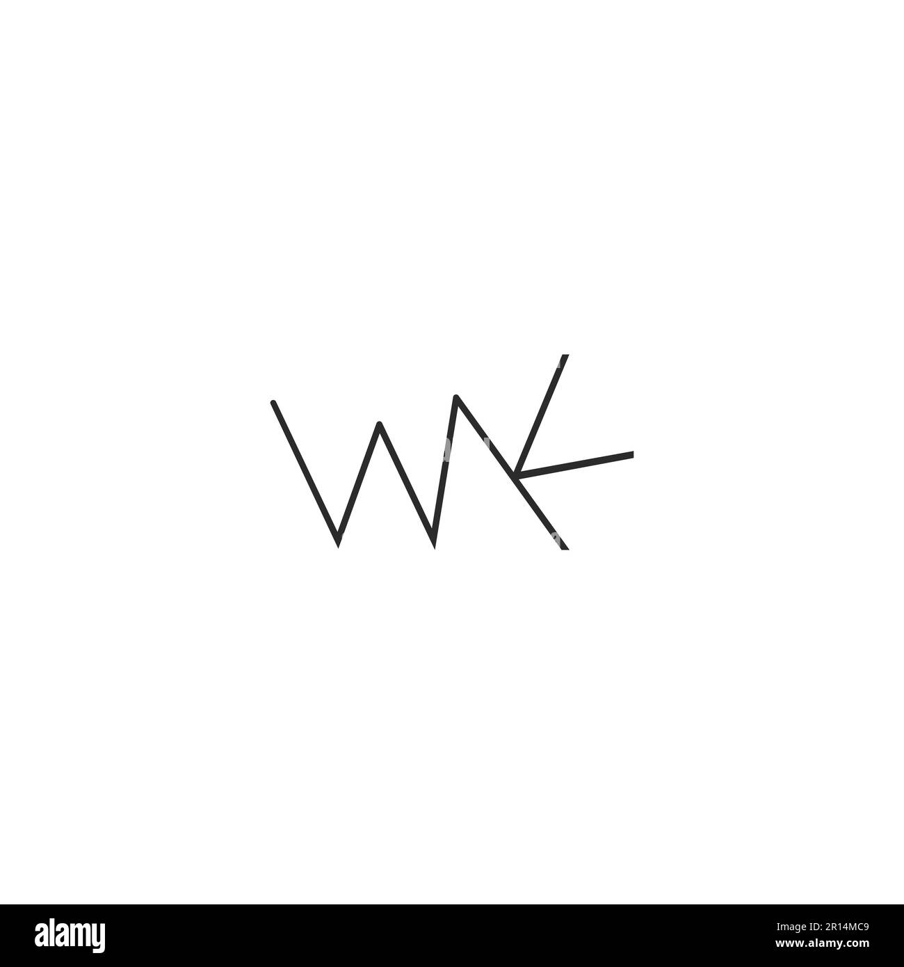 Alphabet Initials logo WK, KW, W and K Stock Vector Image & Art - Alamy