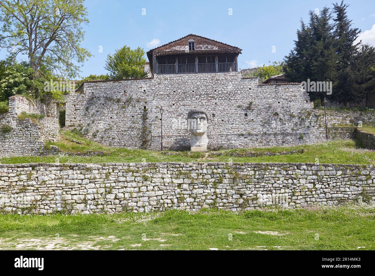 The Medieval Berat Castle in central Albania Stock Photo - Alamy