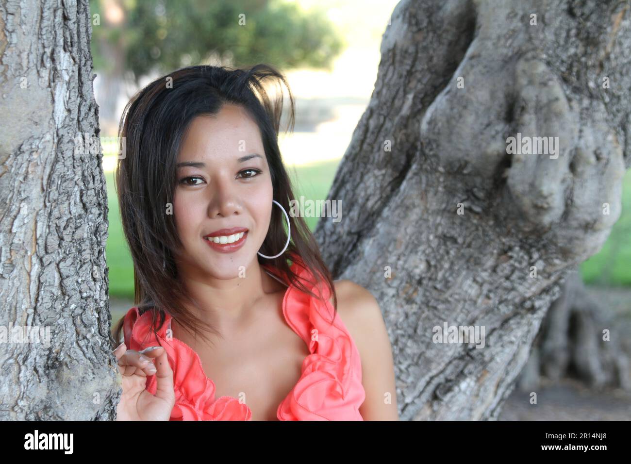 Pretty girl in the park Stock Photo - Alamy