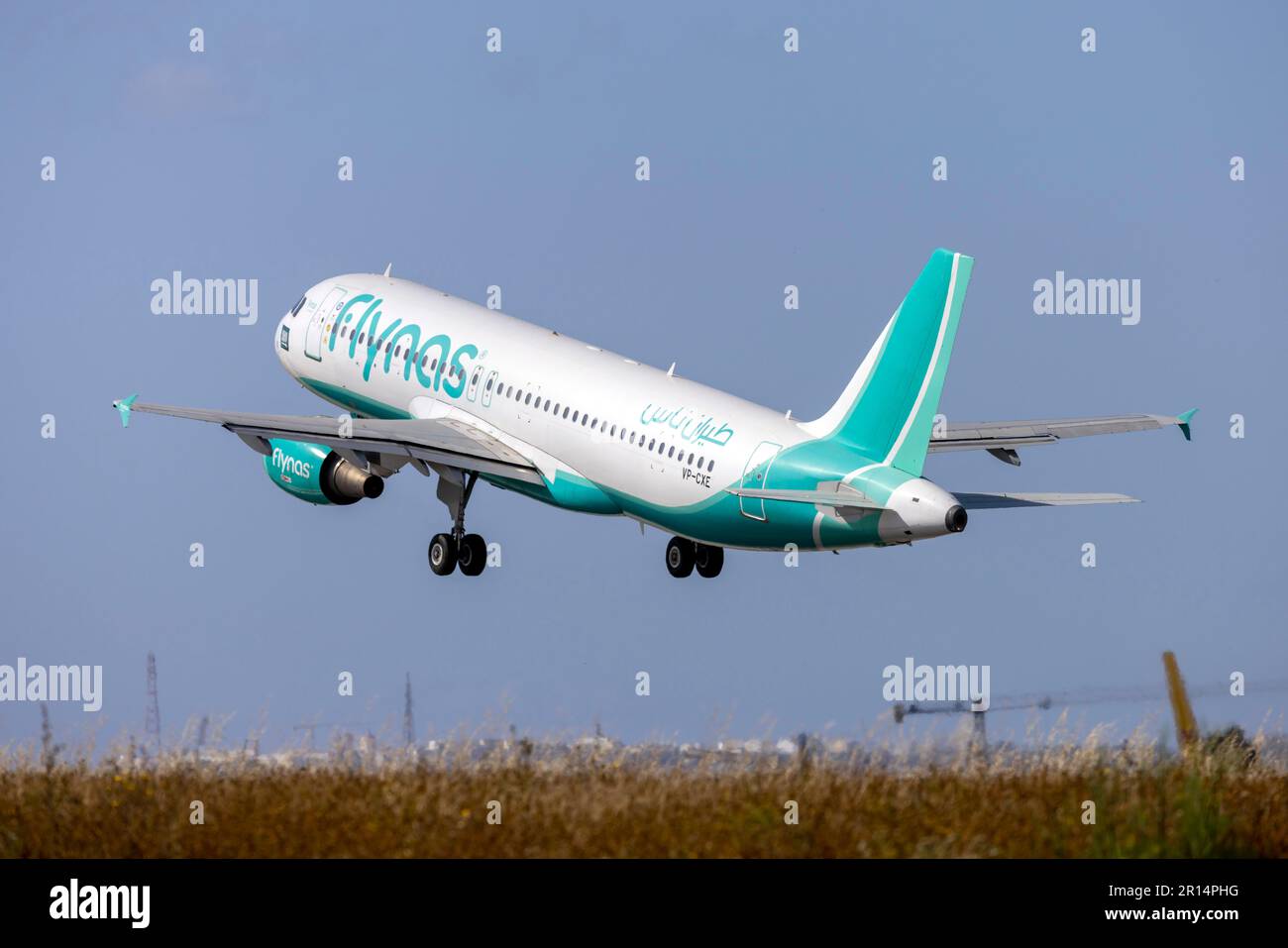 FlyNas Airbus A320-214 (REG: VP-CXE) departing runway 31 on flight ...
