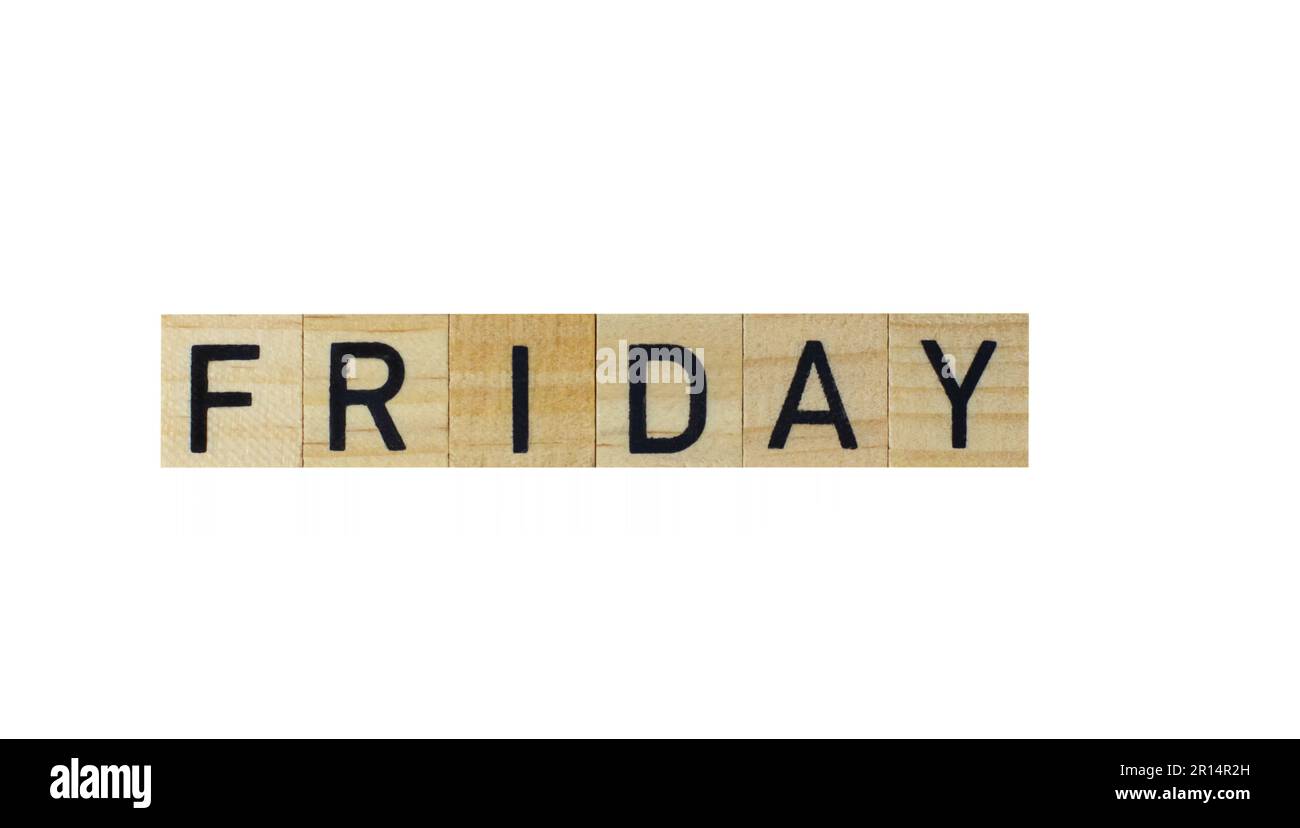 The word Friday in wooden letters , in png format without background ...