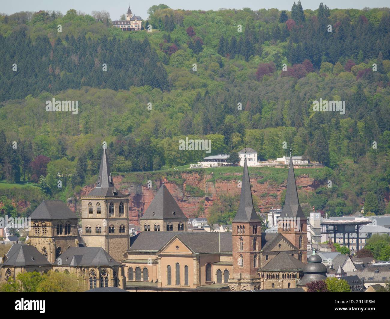 the city of Trier at the moselle river Stock Photo - Alamy