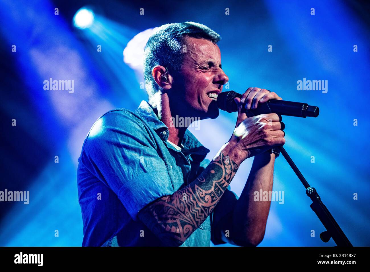 ROTTERDAM – 11/05/2023, Lead singer Sam Bettens during the concert of the Belgian band K's ...