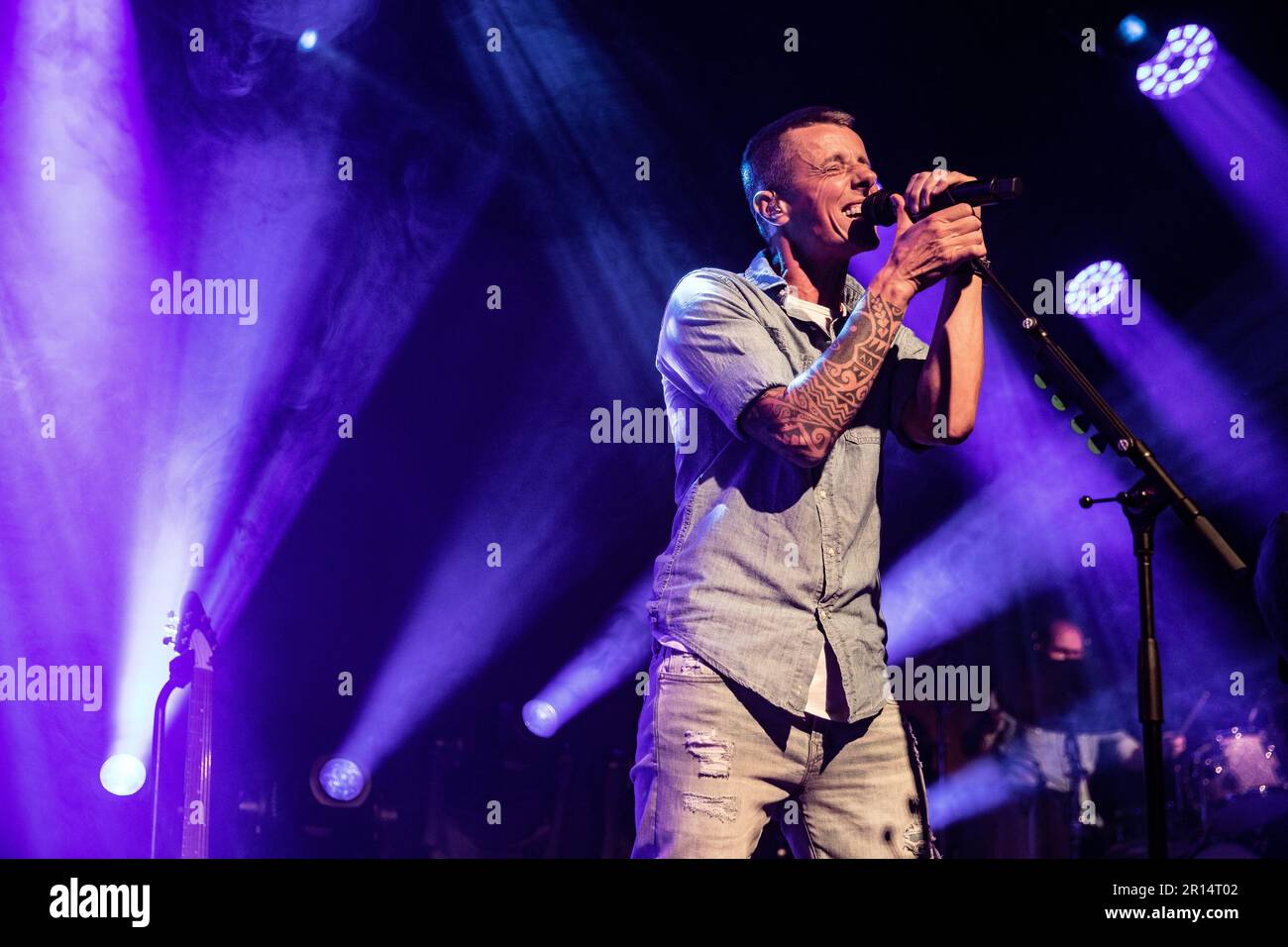 ROTTERDAM – 11/05/2023, Lead singer Sam Bettens during the concert of ...