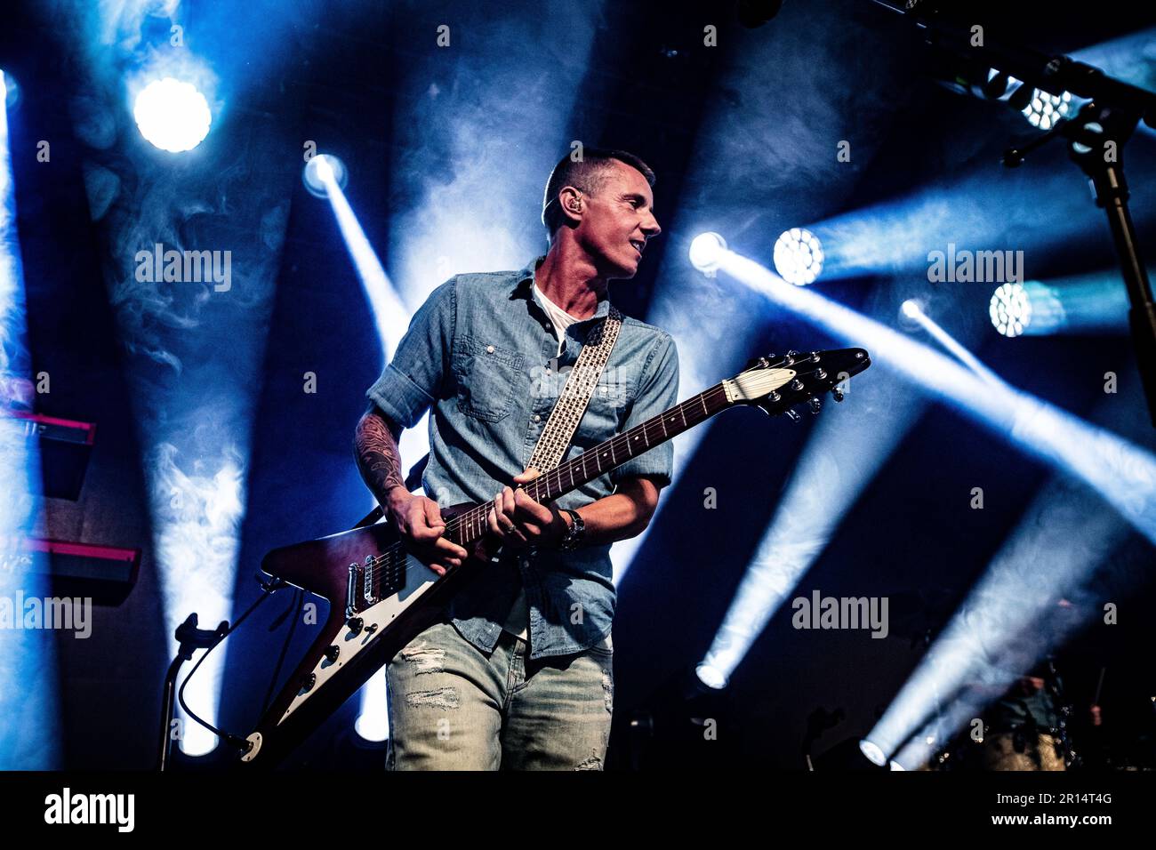 ROTTERDAM – 11/05/2023, Lead singer Sam Bettens during the concert of the Belgian band K's ...