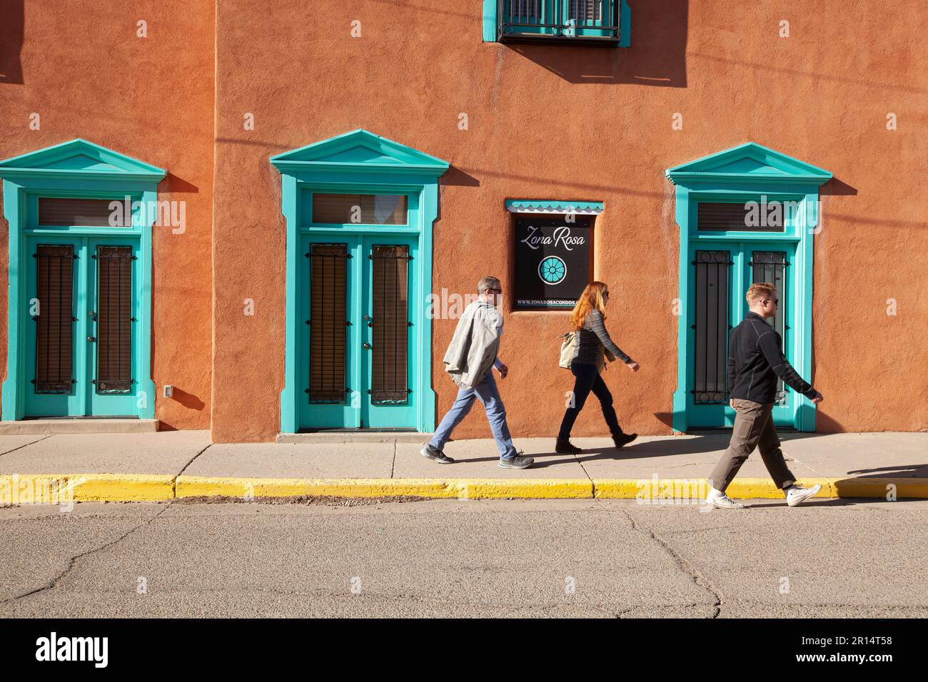 A street view of downtown Santa Fe New Mexico on May 5 ,2023 Stock ...